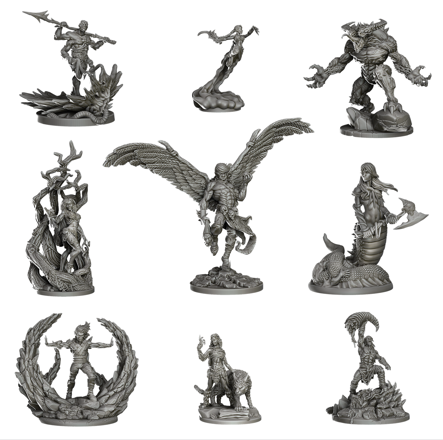 Seekers and Monsters Minis (9 pieces) – Gifted Rebels
